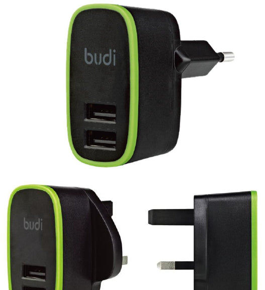 Budi AC056UNCB / AC056ENCB 12W(5V2.4A) Global Travel Charger | Digital ...