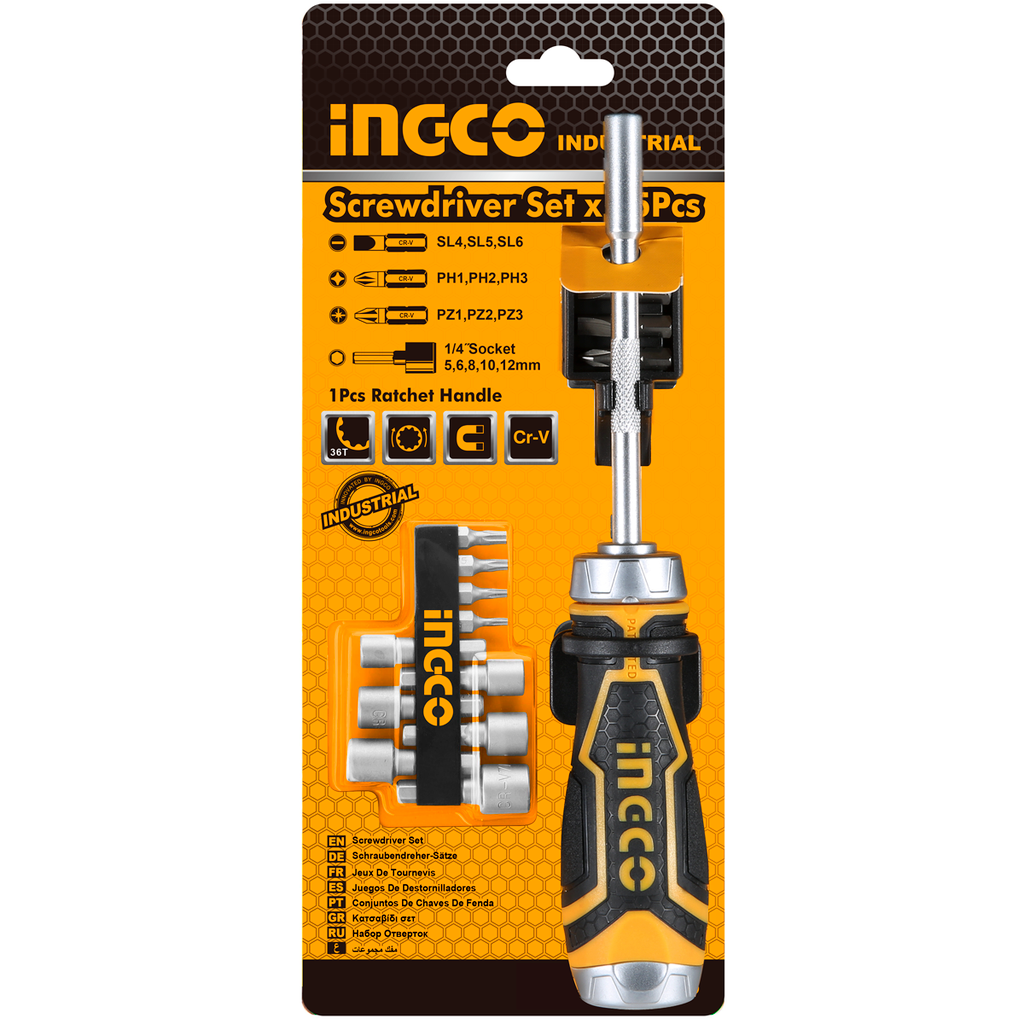Ingco AKISD1508 Ratchet Screwdriver Set | Digital Store | Nairobi, Kenya
