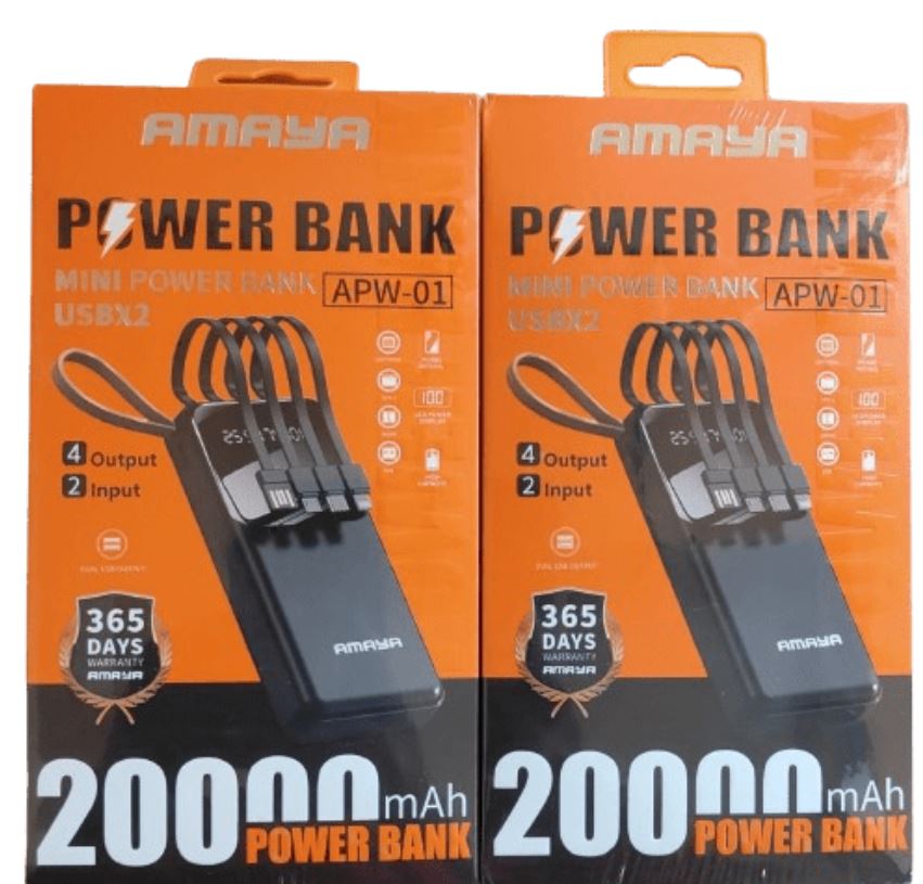 Amaya APW-01 Power Bank 20000mAh Fast Charging | Digital Store ...