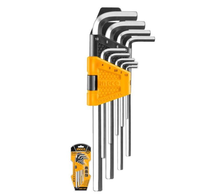 Ingco HHK11091 9pcs Hex Key Set S2 Steel – Allen Keys | Digital Store ...