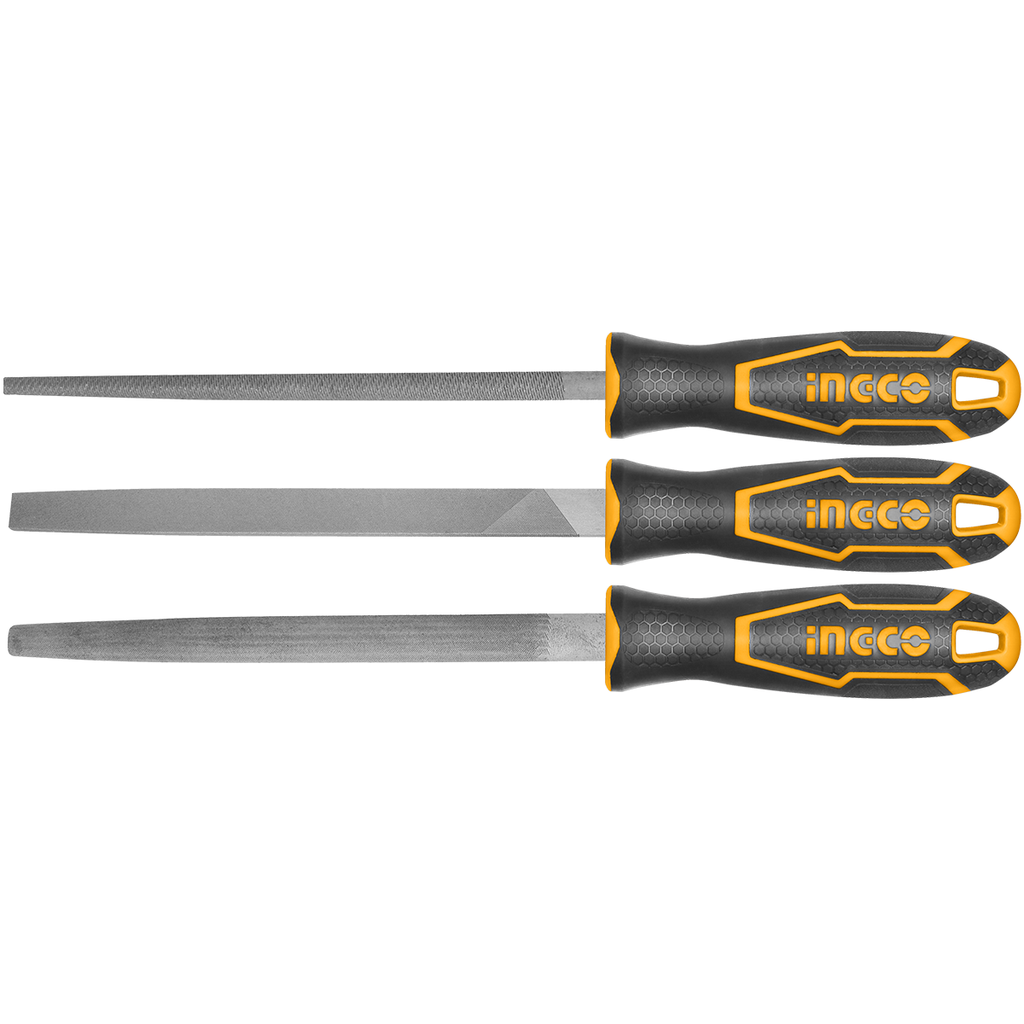 Ingco HKTFS1308 3-Piece Multi Size 8"/200mm Metal File Set | Digital ...