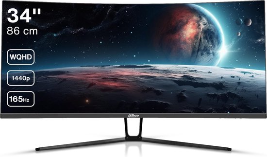Dahua LM34-E330C Curved Ultrawide WQHD 34" Inch Gaming Monitor 165Hz ...