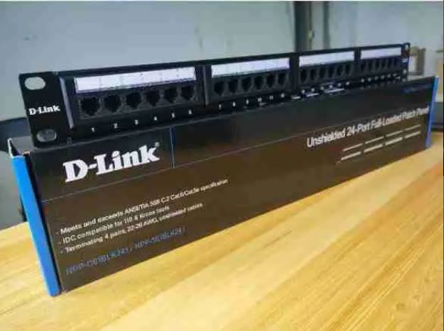 D-Link NPP-C61BLK241 Cat6 24-Port Patch Panel - RJ45 Ethernet Rack ...