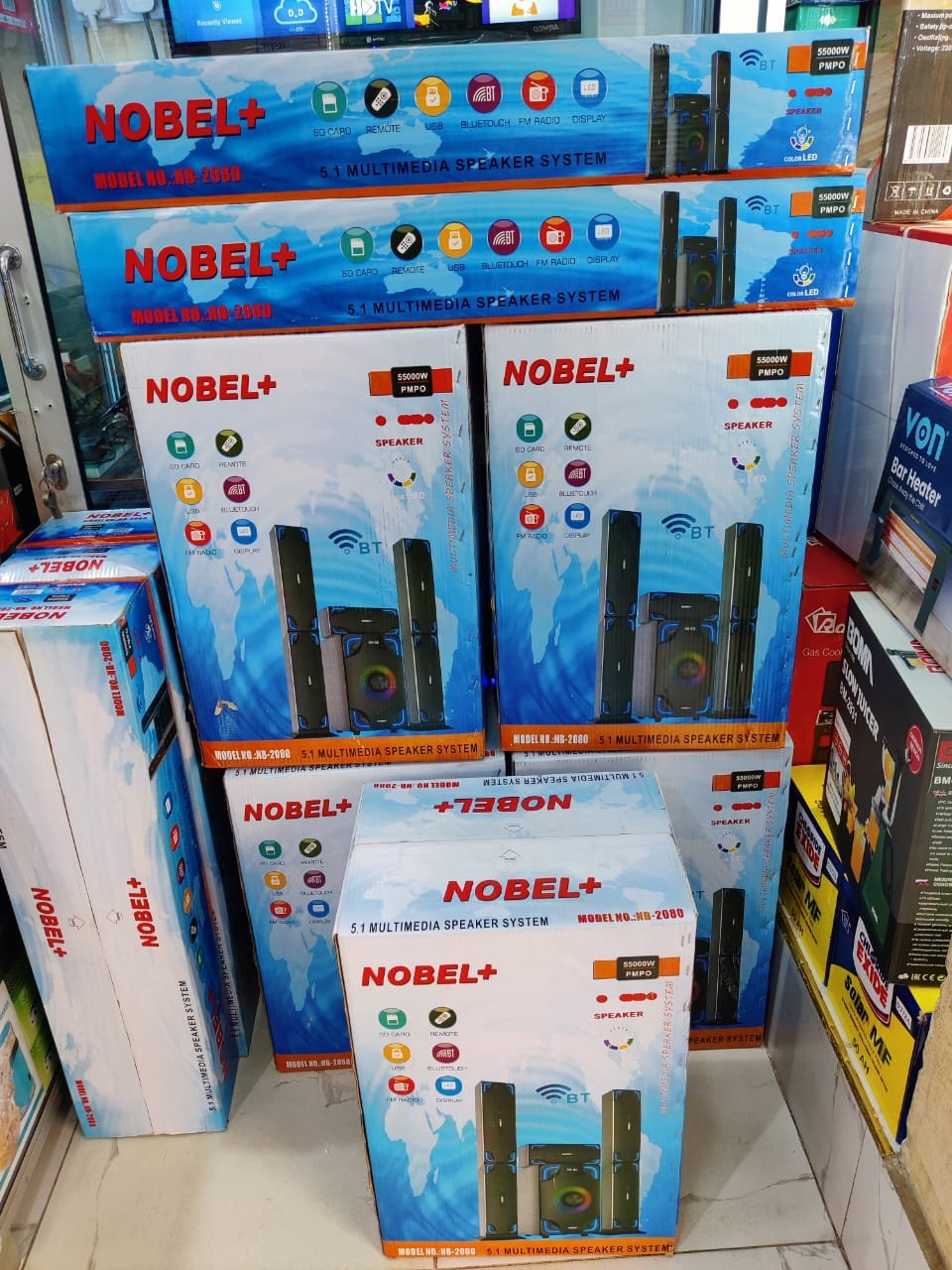 Nobel Plus NB-2080 Subwoofer 55,000W Speaker System | Digital Store ...
