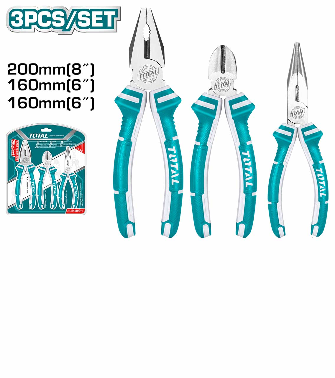 Total THT1K0301 3 Pcs Pliers Set | Digital Store | Nairobi, Kenya