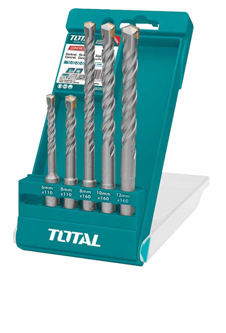 TOTAL TAC190501 5 Pcs SDS Plus Hammer Drill Bits Set | Digital Store ...