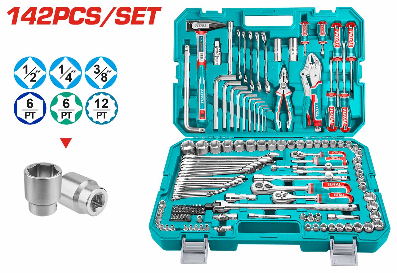 TOTAL THKTHP21426 142 Pcs combination tools set | Digital Store ...