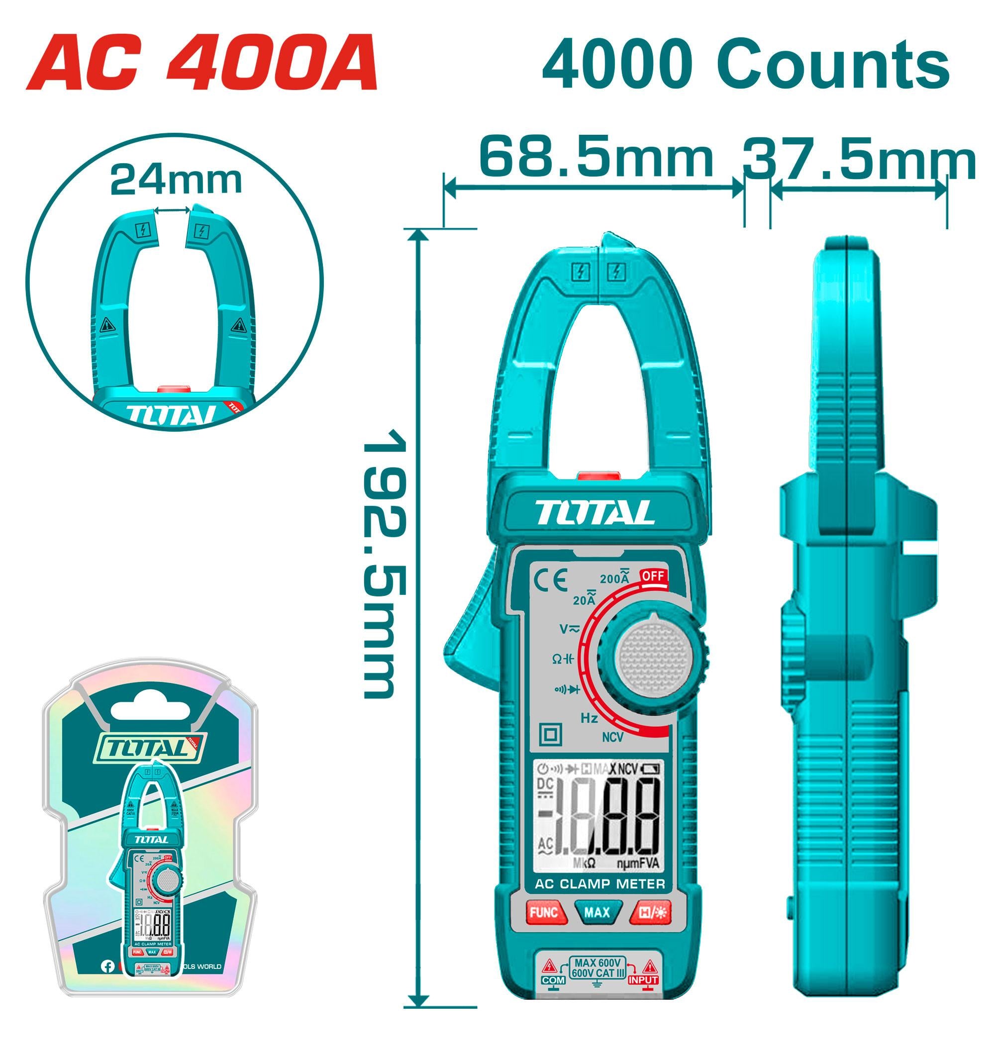TOTAL TMT762001 Digital AC Clamp Meter | Digital Store | Nairobi, Kenya
