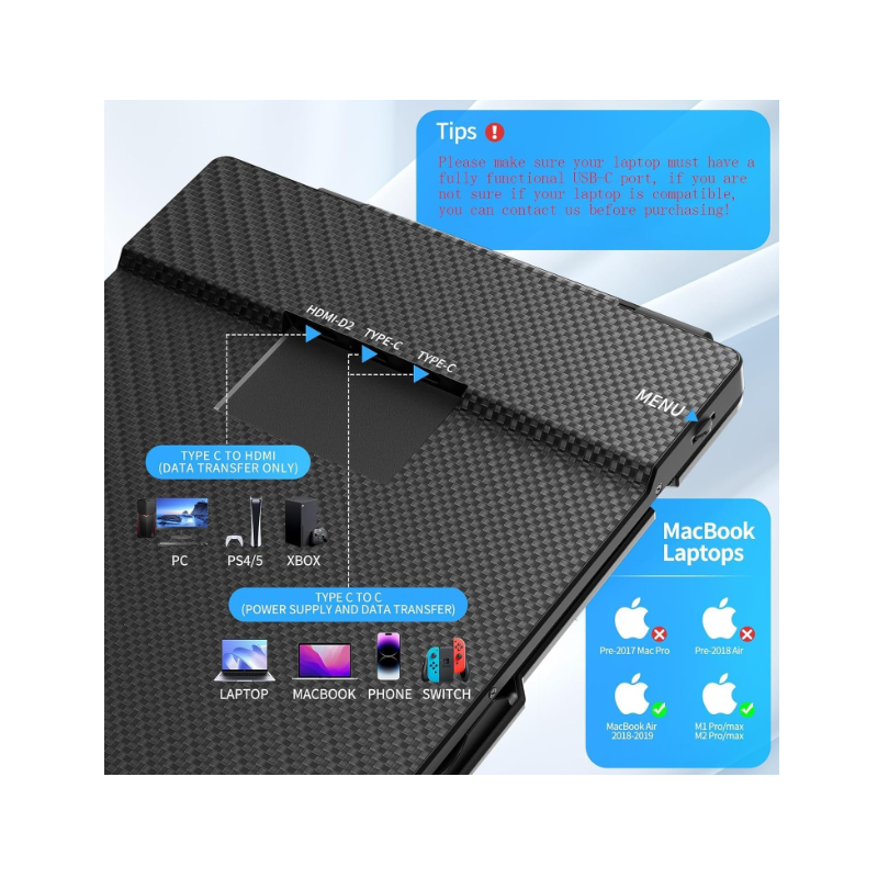 V2COM S2 Triple Laptop Screen Extender 14-inch | Digital Store ...
