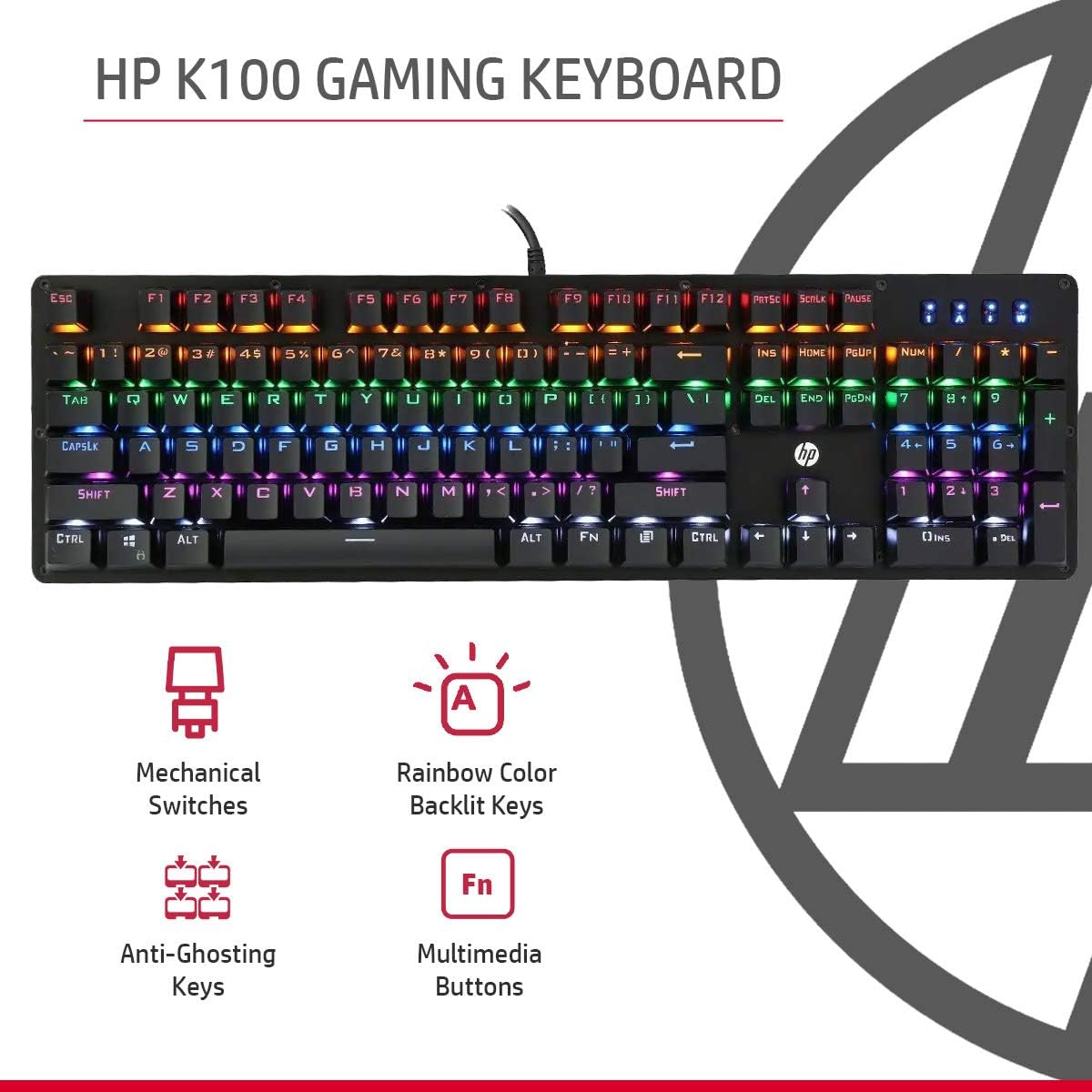 HP GK100F Wired Mechanical Gaming Keyboard | DIGITAL STORE | Nairobi, Kenya