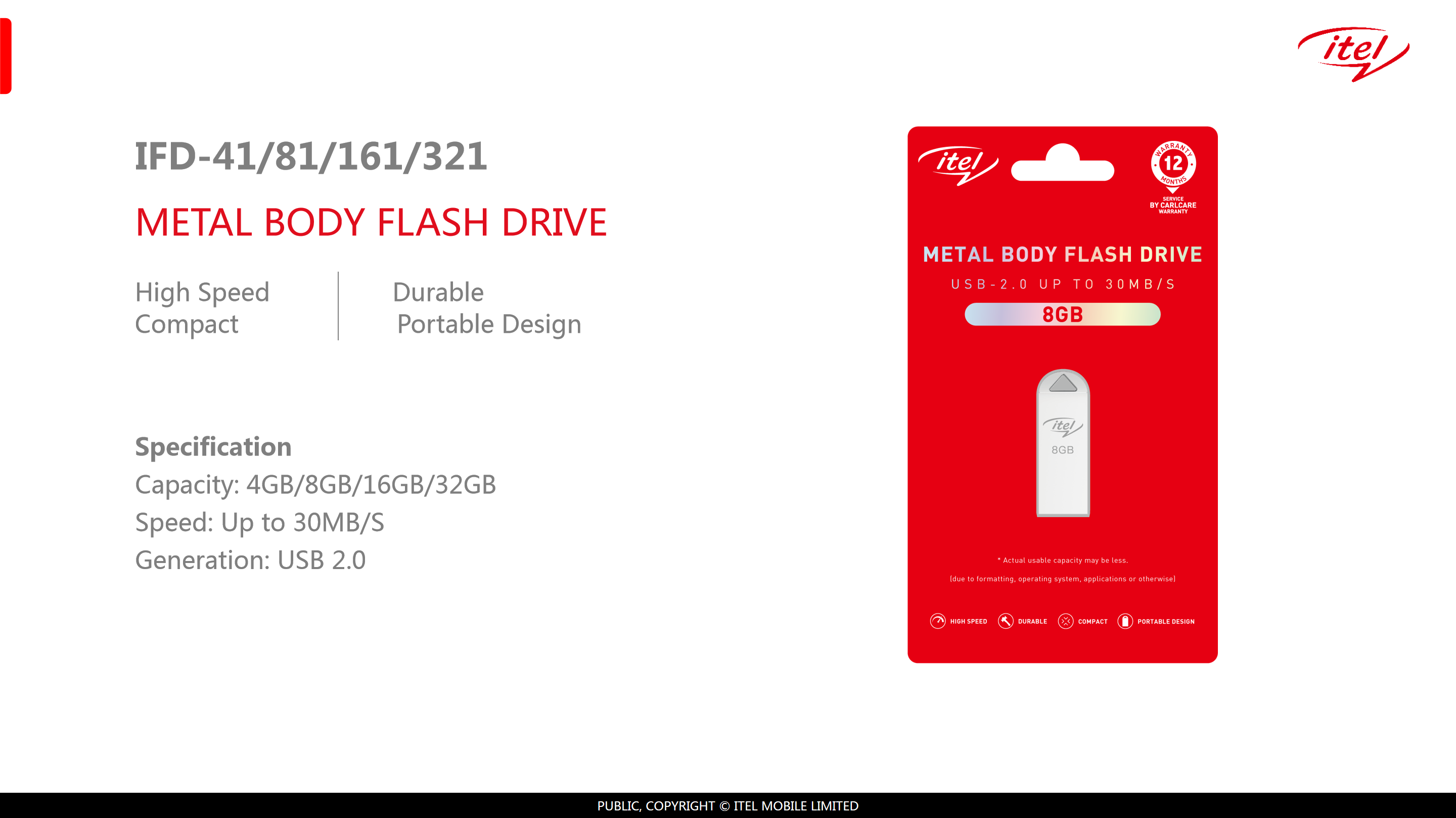 Itel 8GB USB Flash Drive | Digital Store | Nairobi, Kenya