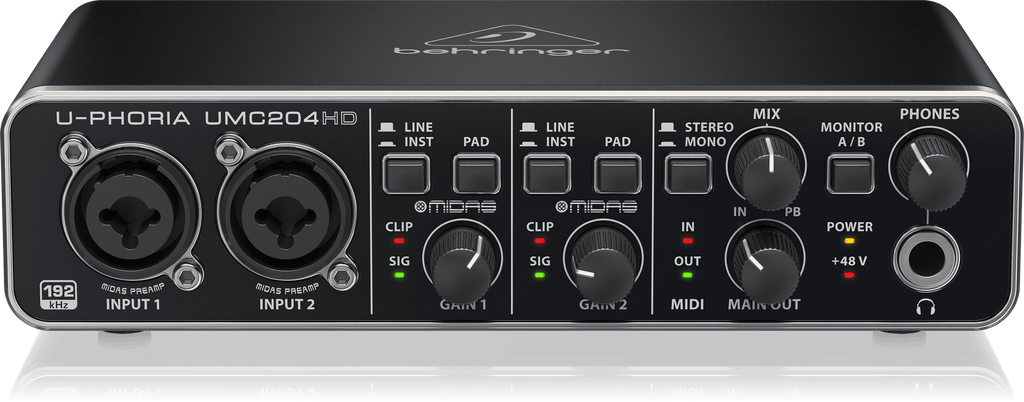 Behringer U-PHORIA UMC204HD audio interface Recorder | Digital Store ...