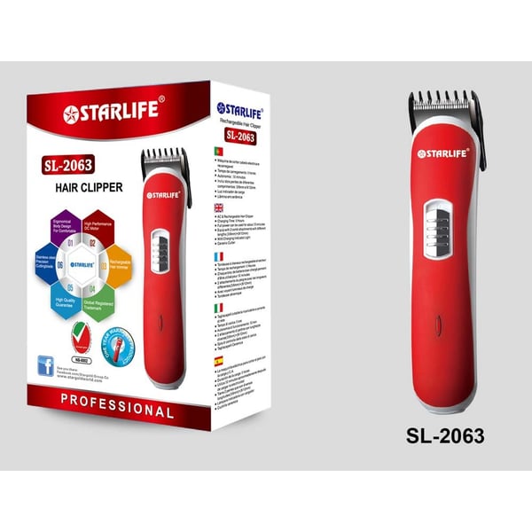 STARLIFE SL-2063 Unisex Rechargeable Hair Trimmer Clipper | Digital ...